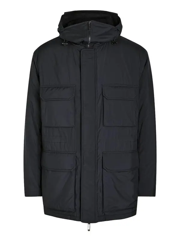 Emporio Armani Travel Hooded Nylon Jacket - Navy
