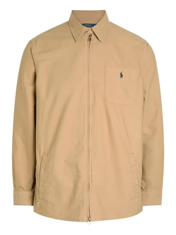 Polo Ralph Lauren Logo-embroidered Cotton Overshirt - Tan