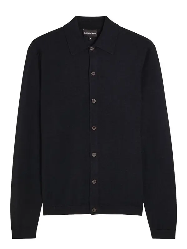 Emporio Armani Wool Cardigan - Navy