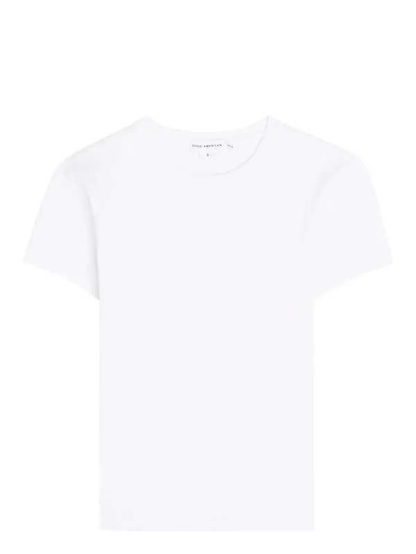 Good American Stretch-cotton T-shirt - White
