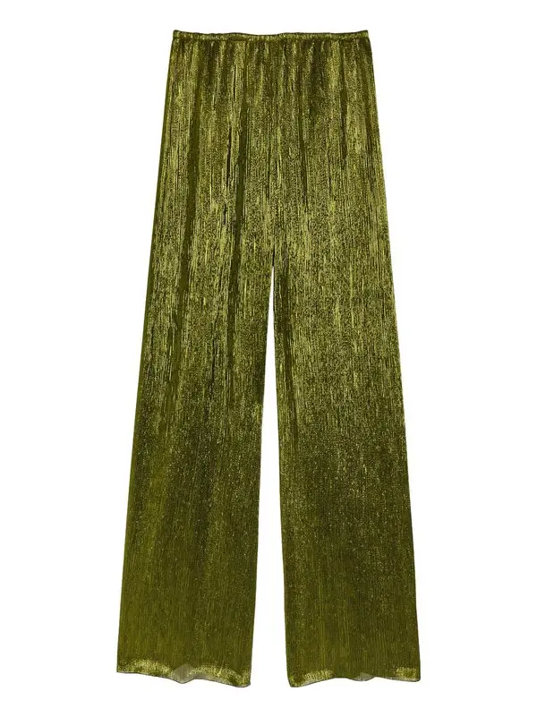 FORTE_FORTE Lamé Voile Trousers - Green