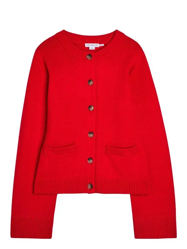 Good American Knitted Cardigan - Red