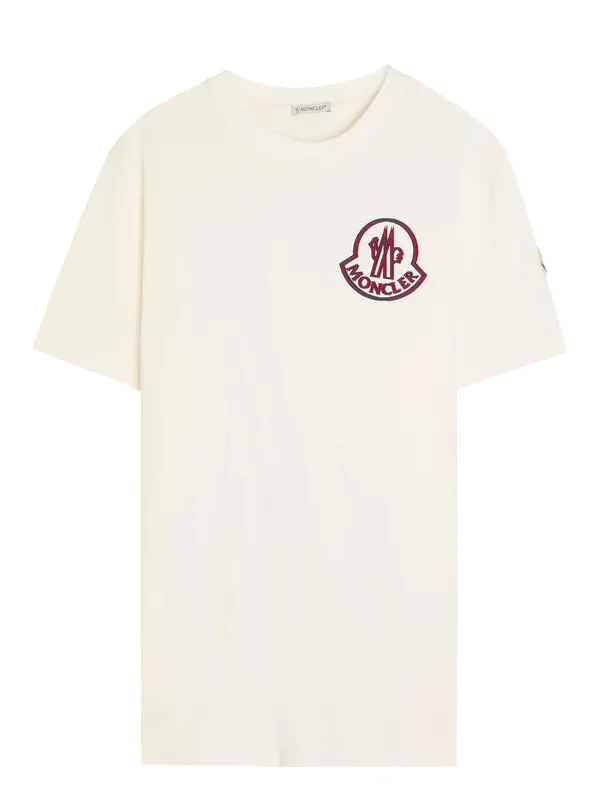 Moncler Logo Cotton T-shirt - White