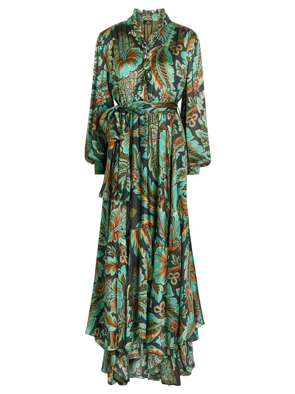 Etro Floral-print Silk-crepe Maxi Dress - Multi Print