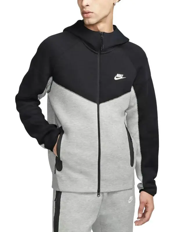 Nike Panelled Long-sleeves Hoodie - Grey
