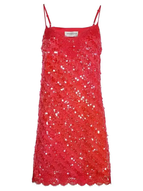 Ermanno Scervino Embellished Mini Dress - Pink