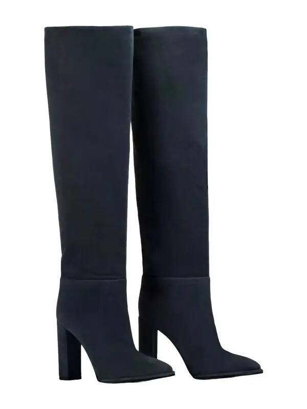 LE SILLA 110mm Elsa Suede Boots - Blue