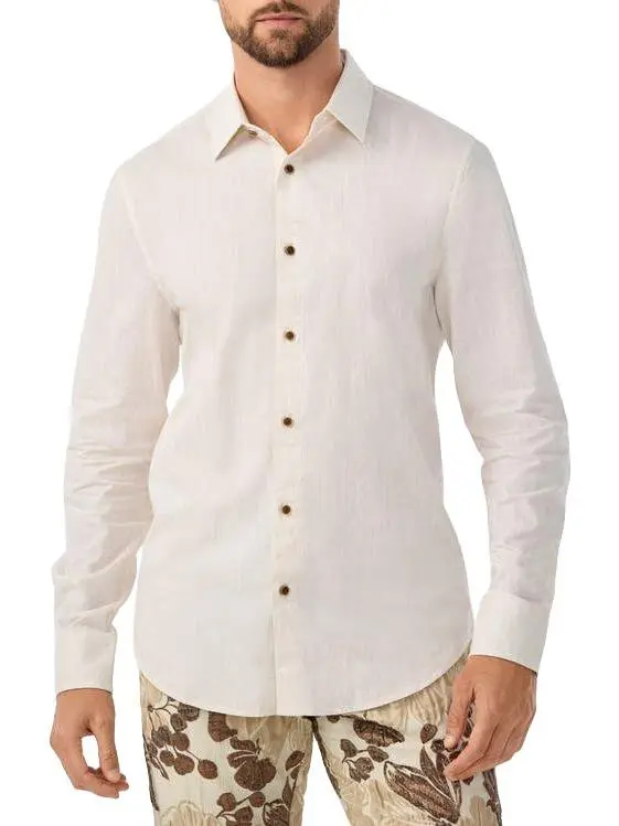 Mr Turk Aaron Long Sleeve Button-up Shirt - Poplar