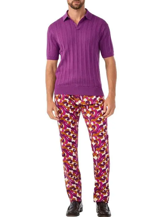 Mr Turk Kensington Short Sleeve Knit Polo - Geranium