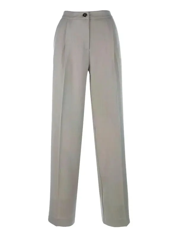 CRUNA Pleated Straight-leg Trousers - Grey