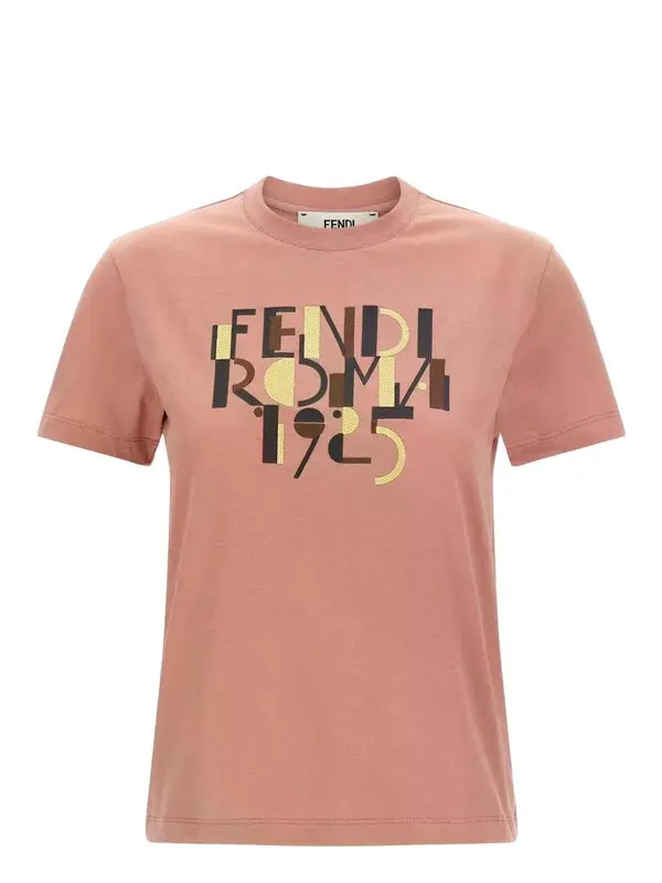 Fendi Embroidered T-shirt - Pink