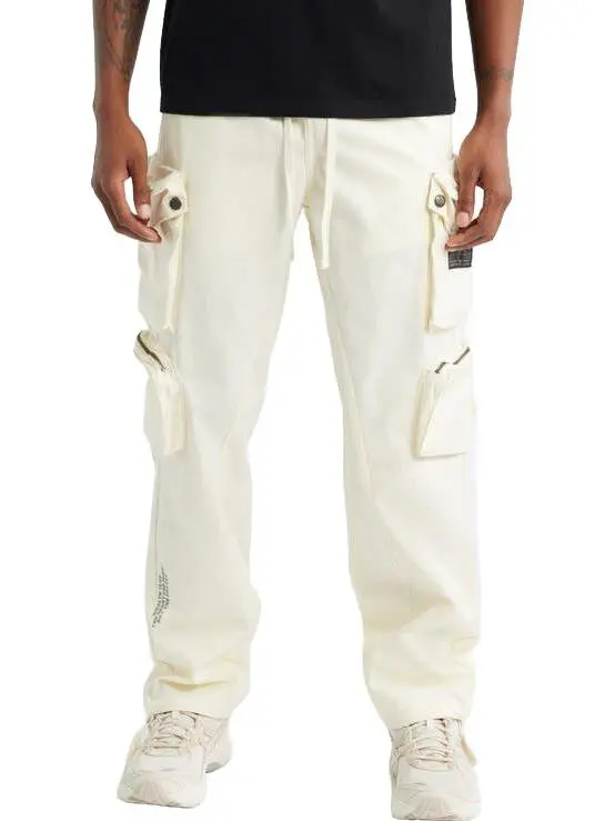 BILLIONAIRE BOYS CLUB Barracks Pull-on Twill Cargo Pants - Winter White