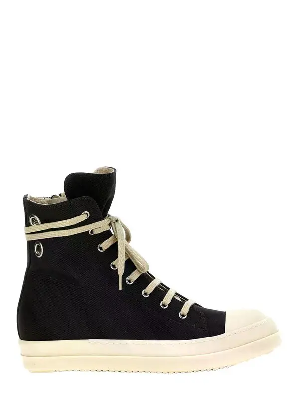 Rick Owens Lace-up Zip Sneakers - Black
