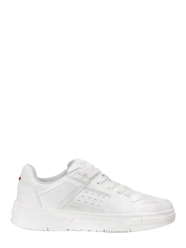 Hugo Perforated-panel Sneakers - White