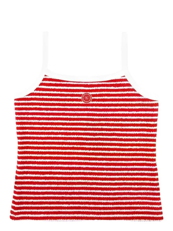 SPORTY & RICH Striped Sleeveless Top - Red