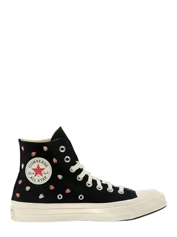 CONVERSE Strawberry-embroidered High-top Sneakers - Black
