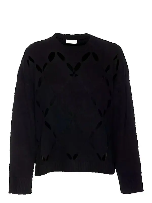 Liu Jo Cut-out Crew-neck Sweater - Black