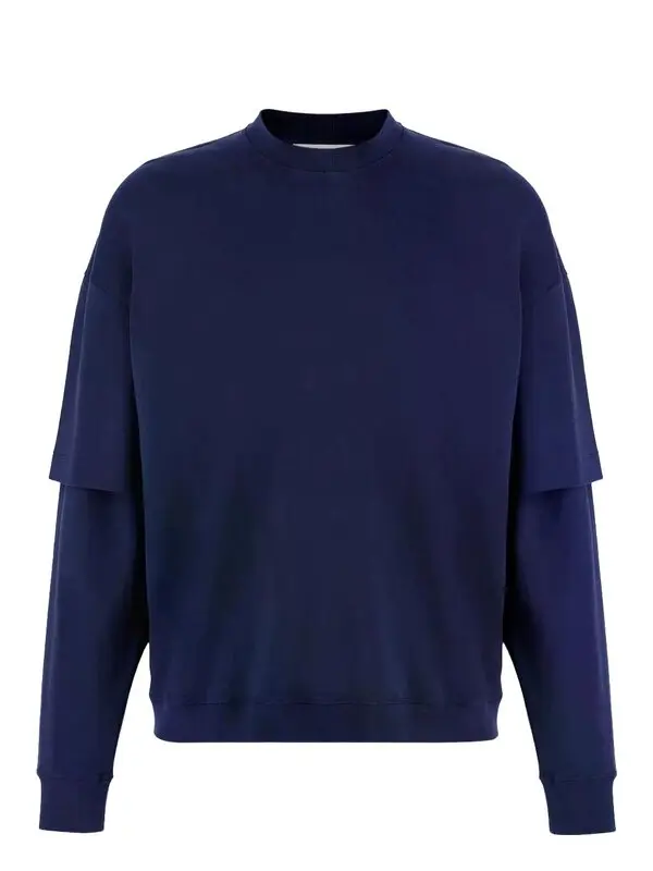 DARKPARK Double-layered Wool Sweatshirt - Blue
