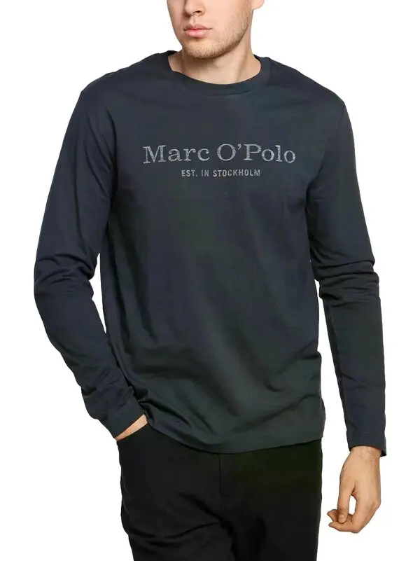 Marc O'polo Logo-print Long-sleeve T-shirt - Blue