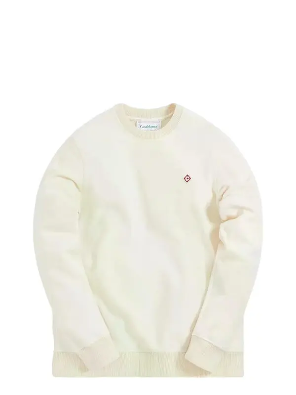 Casablanca Logo-embroidered Crew-neck Sweatshirt - White