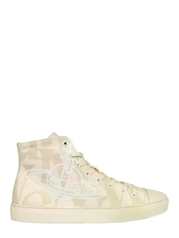 VIVIENNE WESTWOOD Orb-print High-top Sneakers - Neutrals