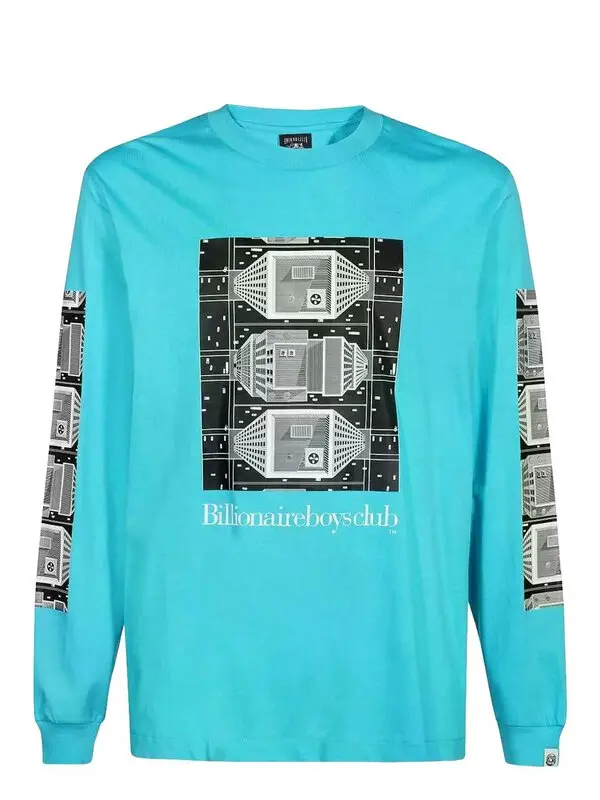BILLIONAIRE BOYS CLUB Long-sleeve Print T-shirt - Blue
