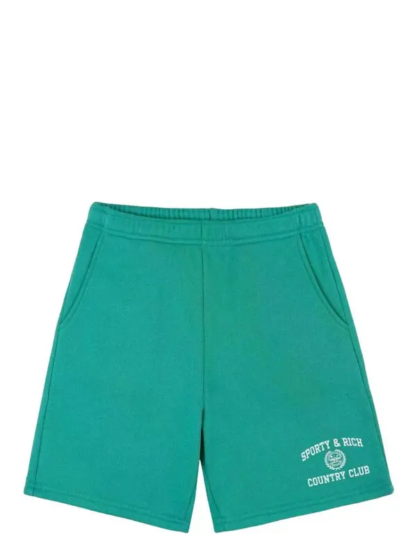 SPORTY & RICH Fleece Shorts - Green