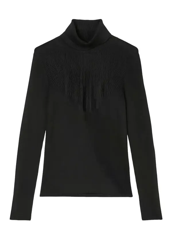 Marc O'polo Ribbed Turtleneck Top - Black