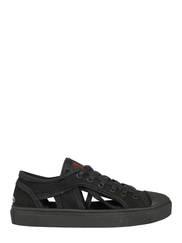 VIVIENNE WESTWOOD Cut-out Canvas Sneakers - Black