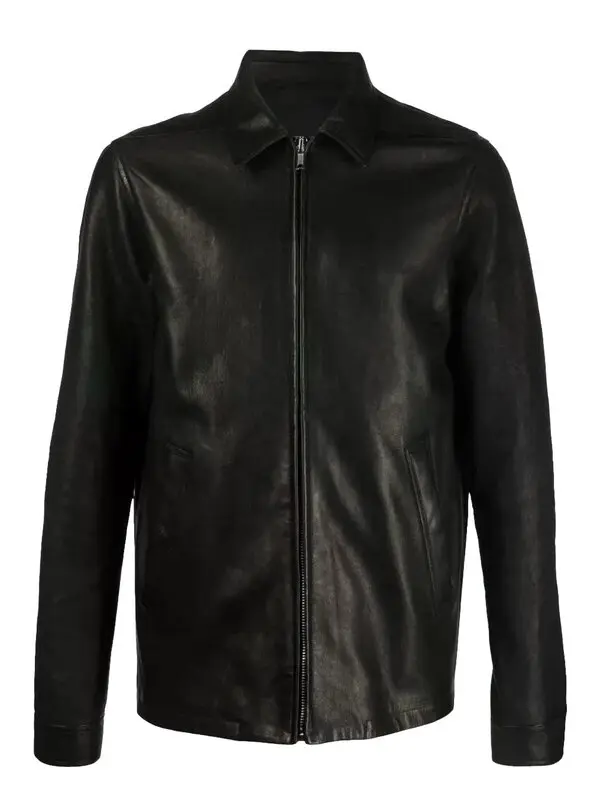 Rick Owens Zip-front Leather Jacket - Black
