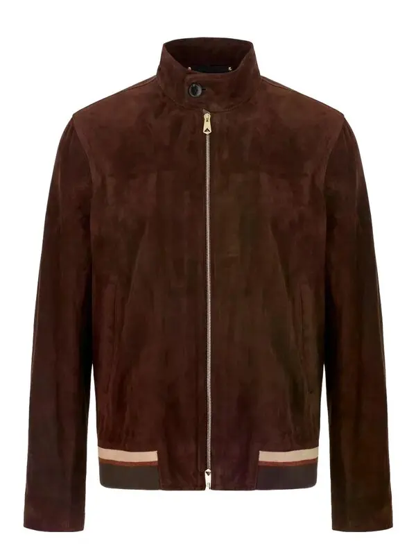 Paul Smith Suede Zip-fastening Jacket - Brown