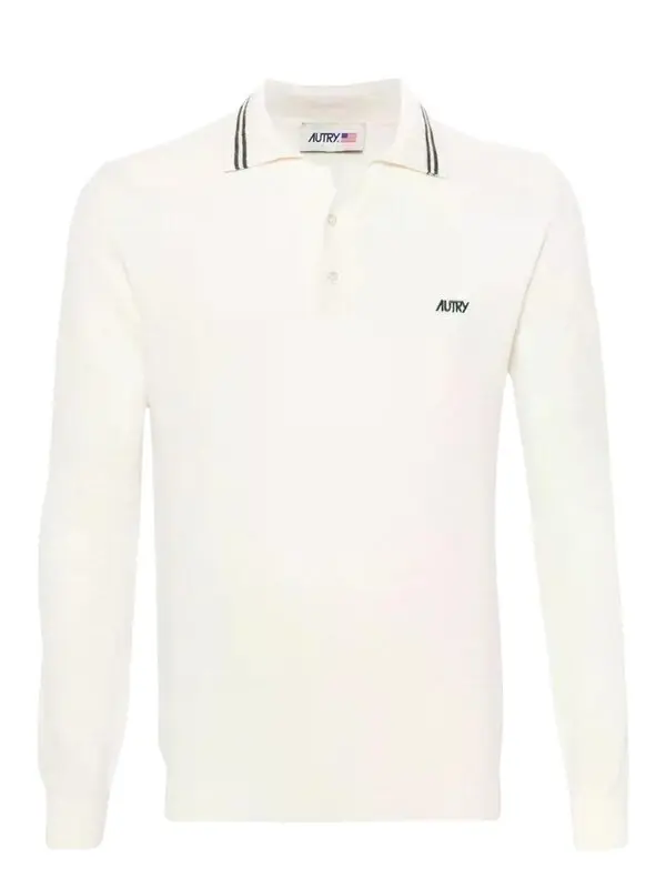 AUTRY Long-sleeve Polo Shirt - Neutrals