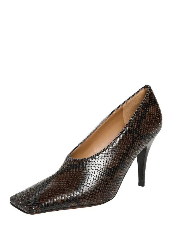 Stella McCartney Alter Snake Print Pumps - Coffee