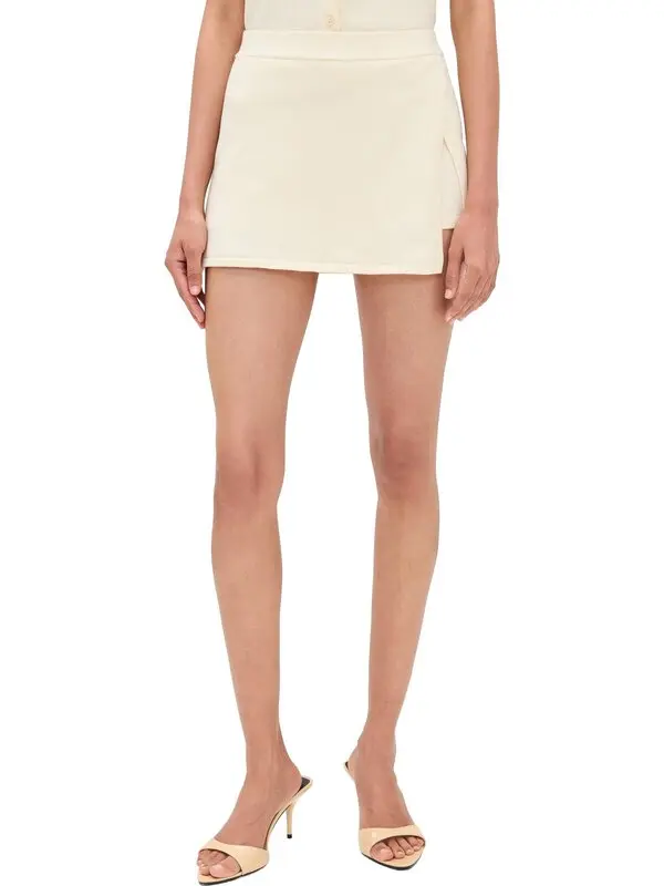 LE BOP Cotton Blend Skort - Butter Yellow