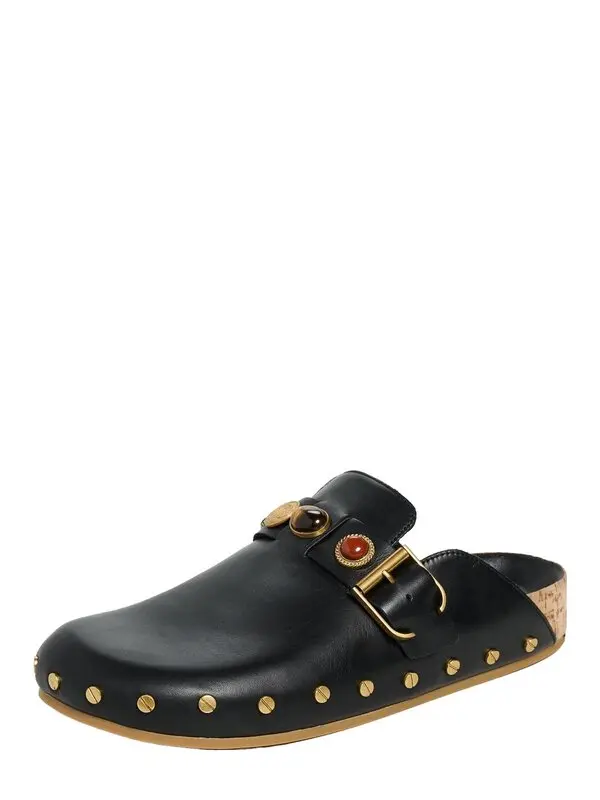 Veronica Beard Fern Charm Clogs - Black