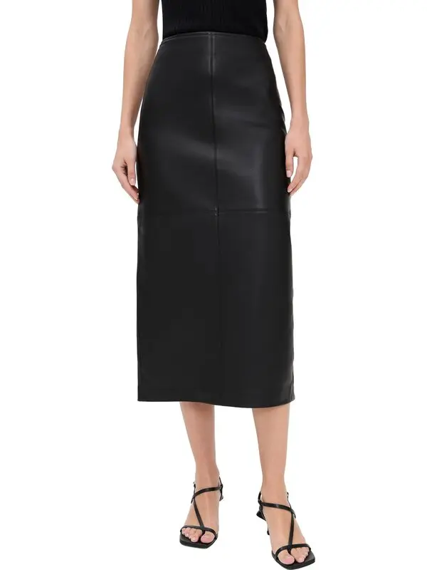 A.L.C. Marta Leather Skirt - Black