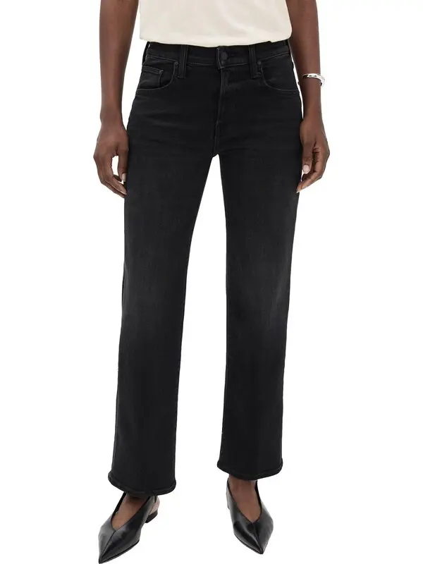 MOTHER The Mid Rise Rambler Zip Flood Jeans - Spiked Hair Art Flair