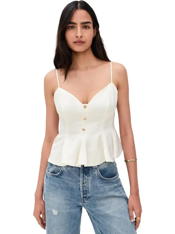Astr The Label Paislee Top - Cream