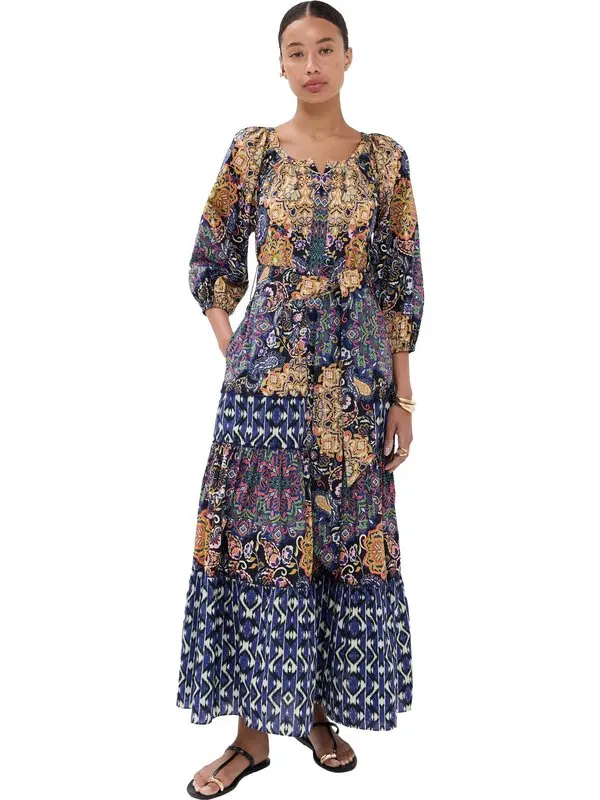 Figue Johanna Dress - Kaleidoscope Paisley Blue