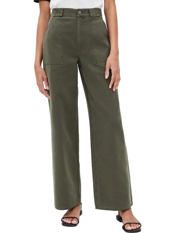 ANINE BING Grayson Pants - Army Green