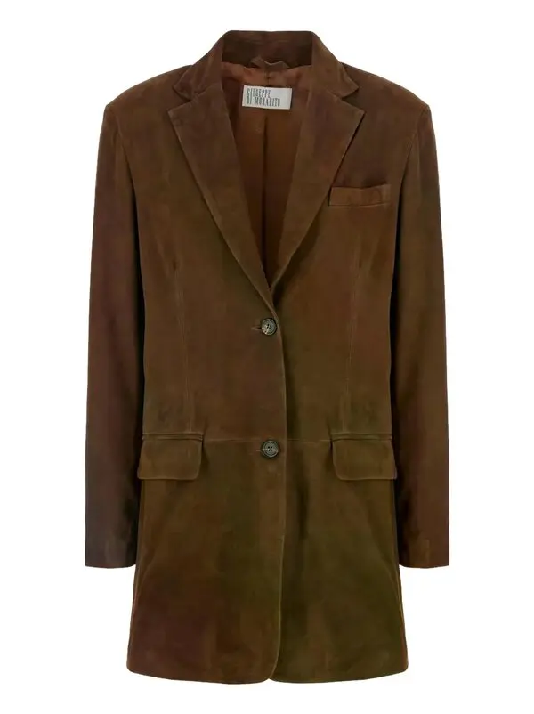 Giuseppe Di Morabito Suede Button Blazer - Brown