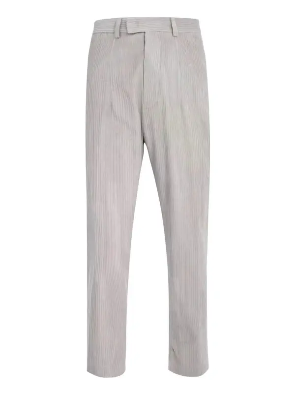GAELLE Pleated Corduroy Trousers - Grey
