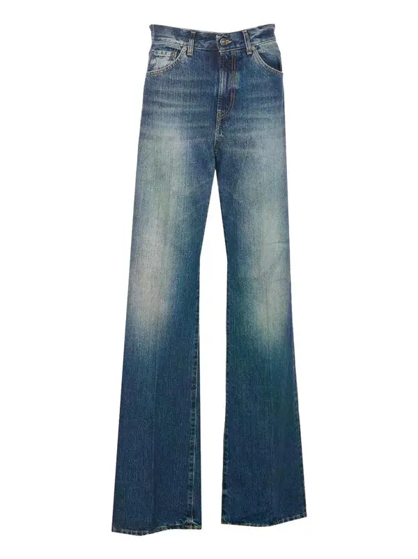 DONDUP Five-pocket Frayed Jeans - Blue