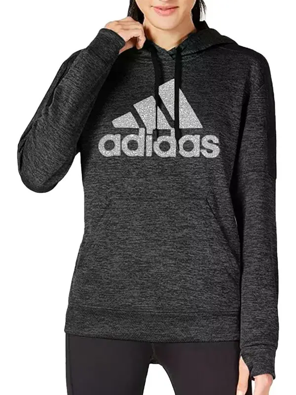 Adidas Logo-print Hoodie - Grey