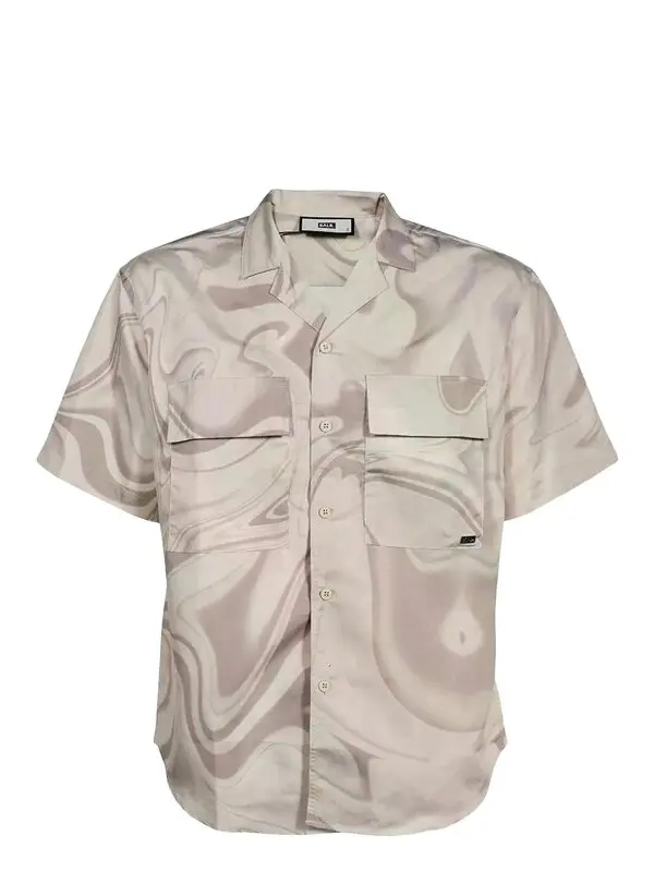 BALR. Swirl-print Flap-pocket Shirt - Neutrals