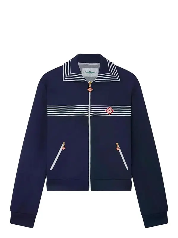 Casablanca Striped-panel Jacket - Blue
