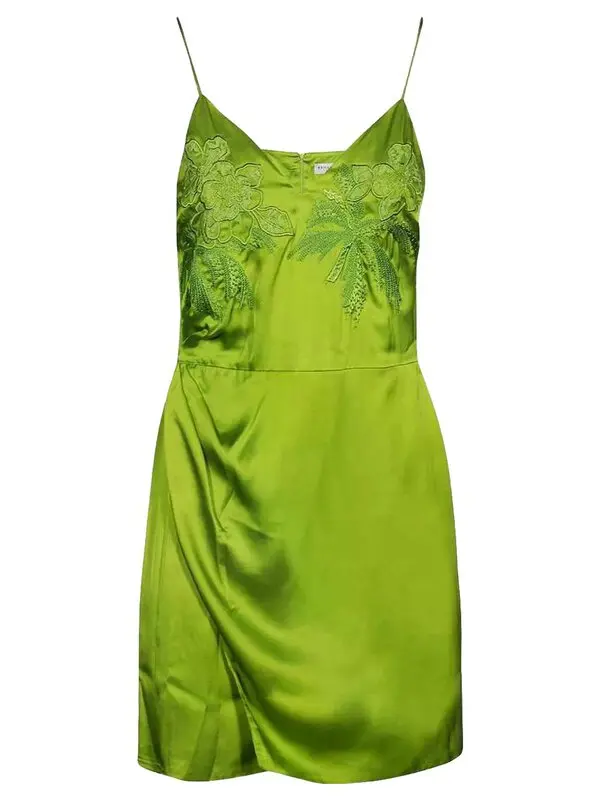 Ermanno Scervino Embroidered Slip Mini Dress - Green