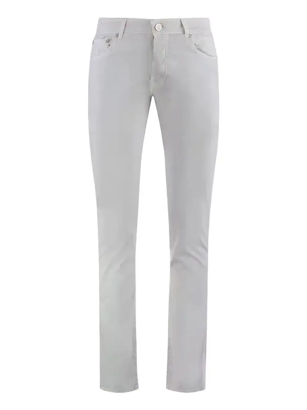 MOORER Five-pocket Trousers - White