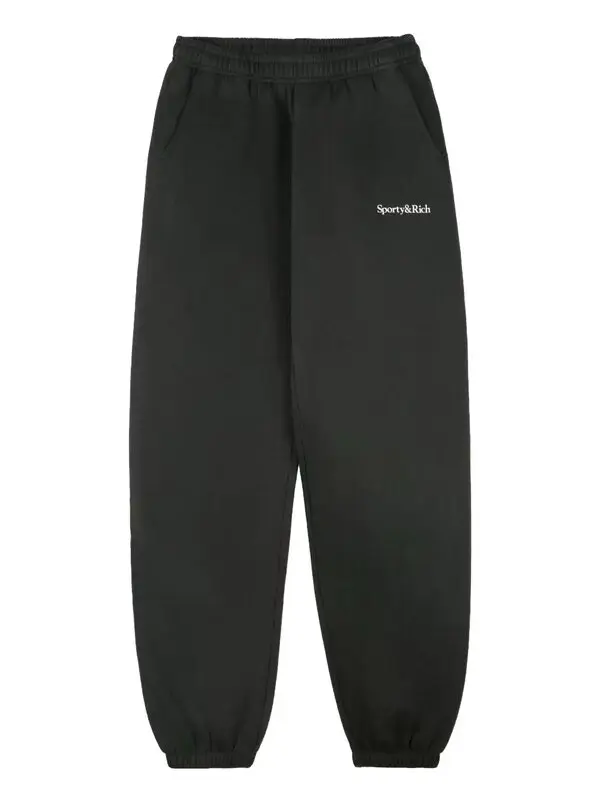 SPORTY & RICH Logo-detail Track Pants - Black