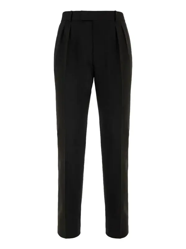 Alexander McQueen Pleated-front Trousers - Black